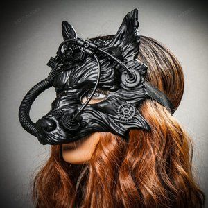 ILOVEMASKS | Accessories | Halloween Face Steampunk Air Gas Wolf Mask ...